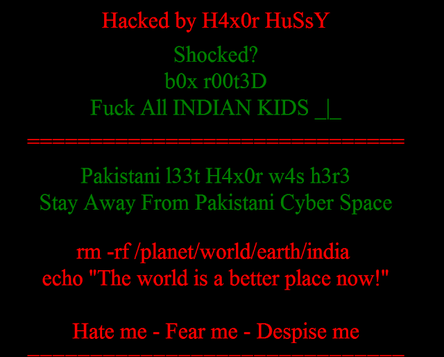 Pakistani Hacker Continues Attack on Indian Cyber Space - Cyber Kendra