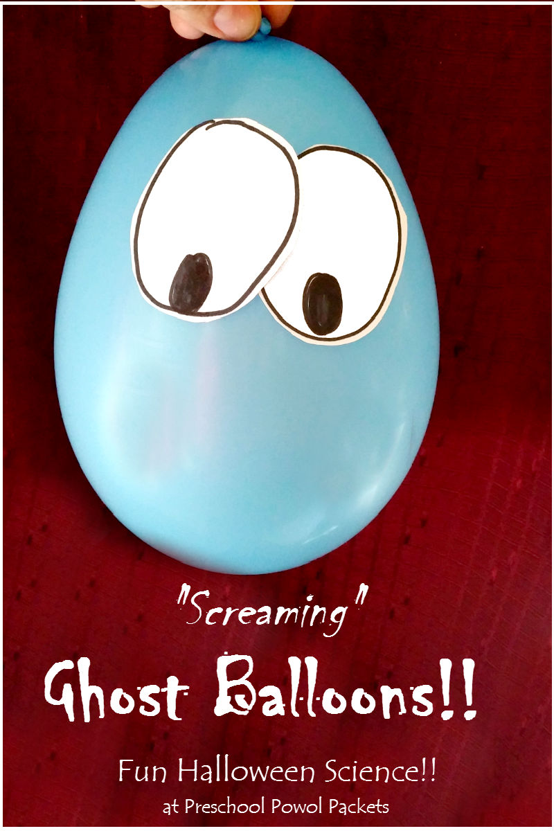 Halloween Science: Screaming Ghost Balloons | Preschool Powol Packets