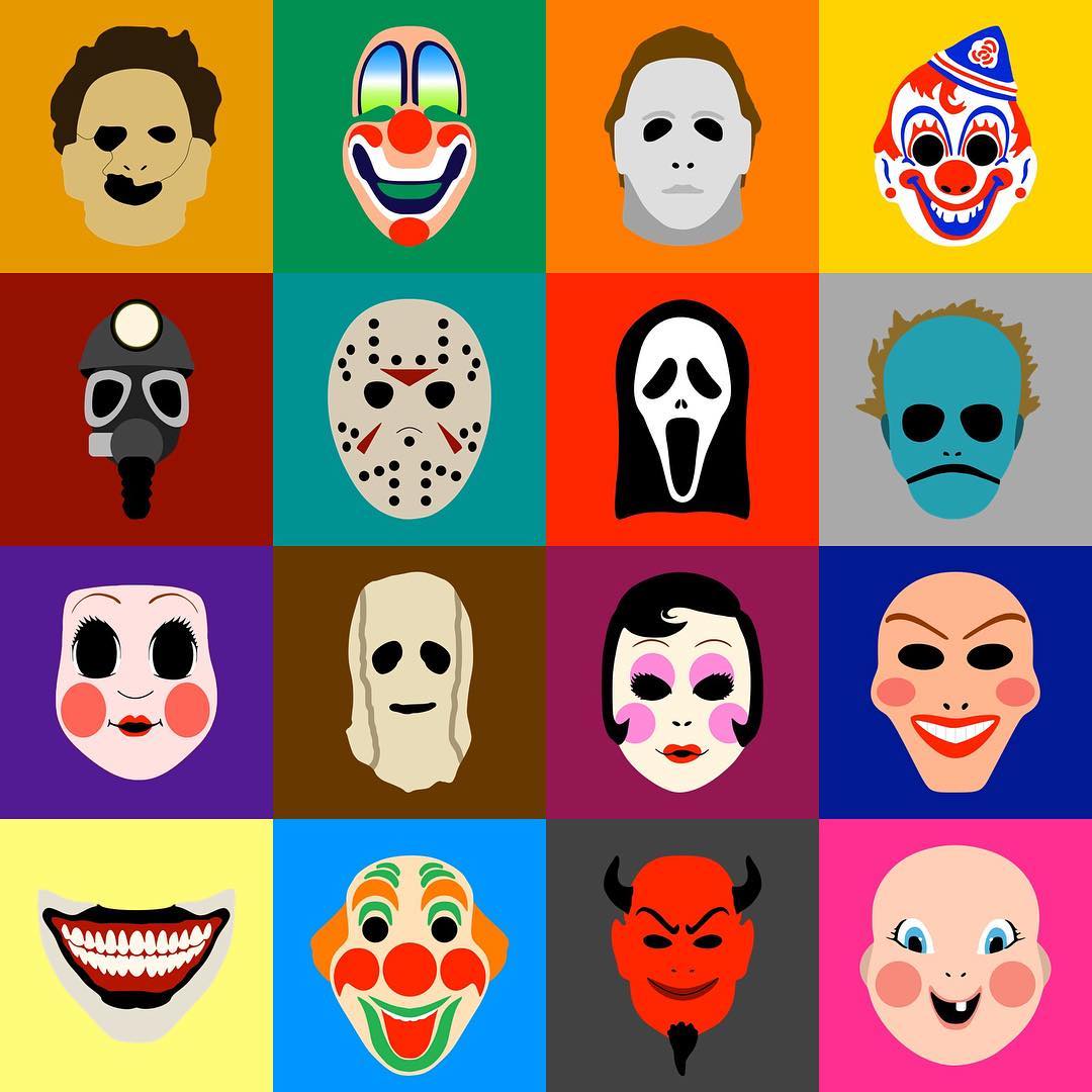 The Horrors of Halloween: HORROR MASKS ART by SKULLTASTIC