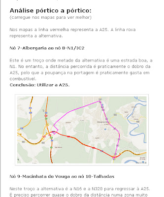 Como evitar as portagens na A25 - Um artigo indispensável