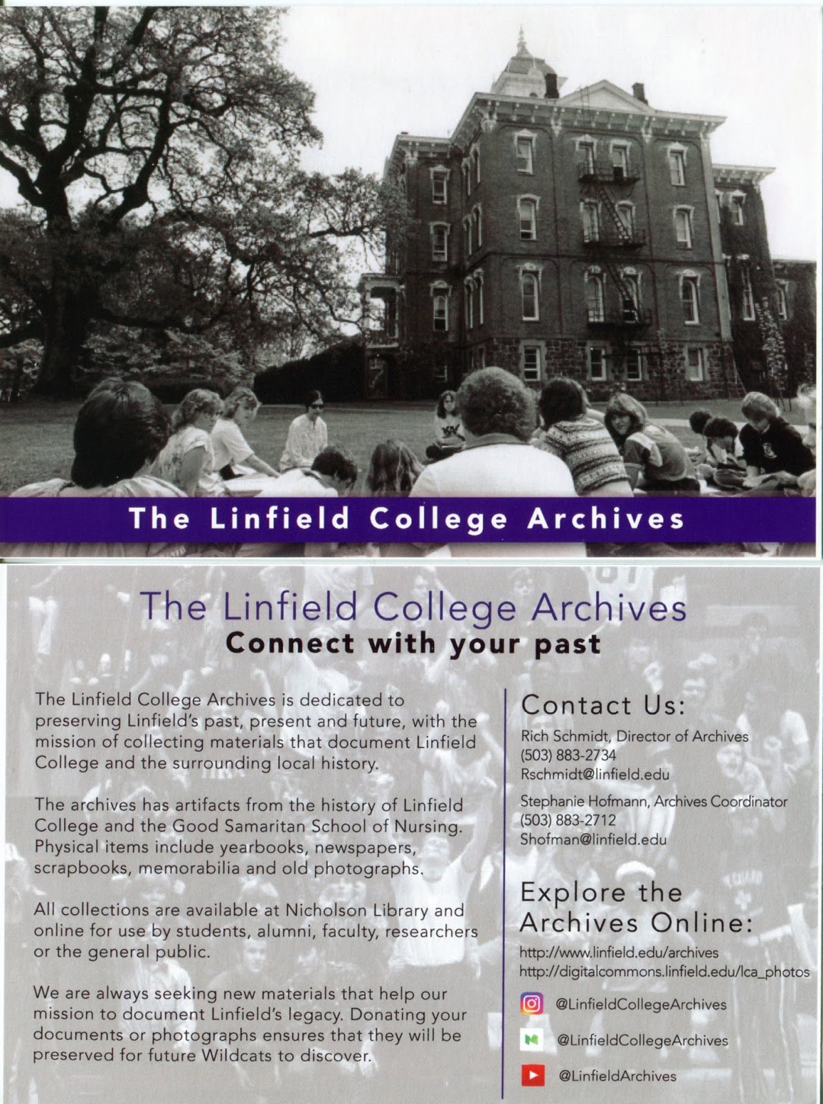 W I L D C A T V I L L E: The Linfield College Archives: Connect with ...