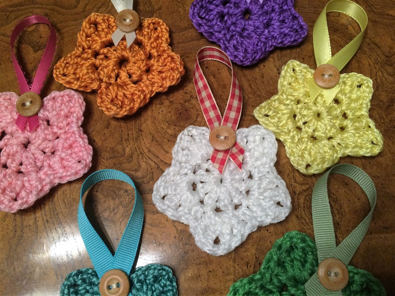 Country Crochet Star Ornaments
