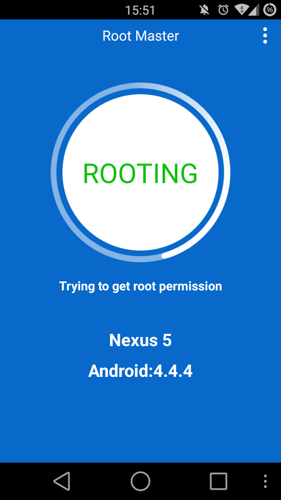 Proses root menggunakan root master