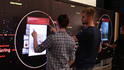 Chronographics: Interactive timeline wall at Tate Modern in London
