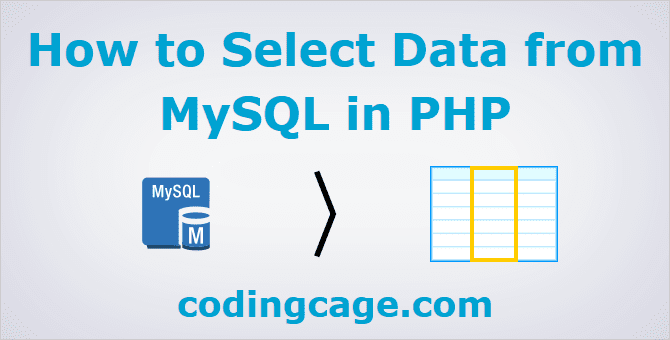 Php Select Data From Mysql Coding Cage 7482