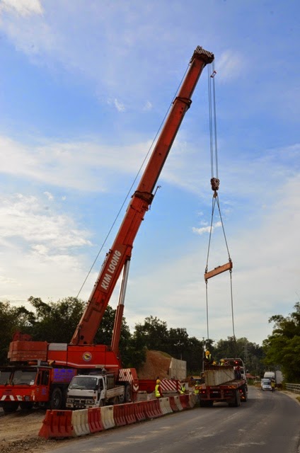 Construction of a new bridge at Dambai, Penampang, Sabah