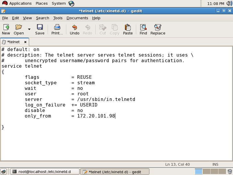 Telnet Configuration Network Programming