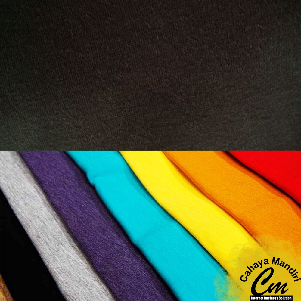 Kain Meteran Bahan Carded 24 S Warna Hitam Reaktif - Kasman