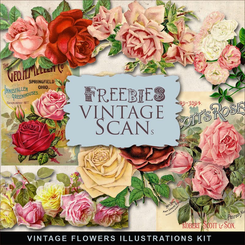 Freebies Vintage Flowers Illustrations:Far Far Hill - Free database of ...