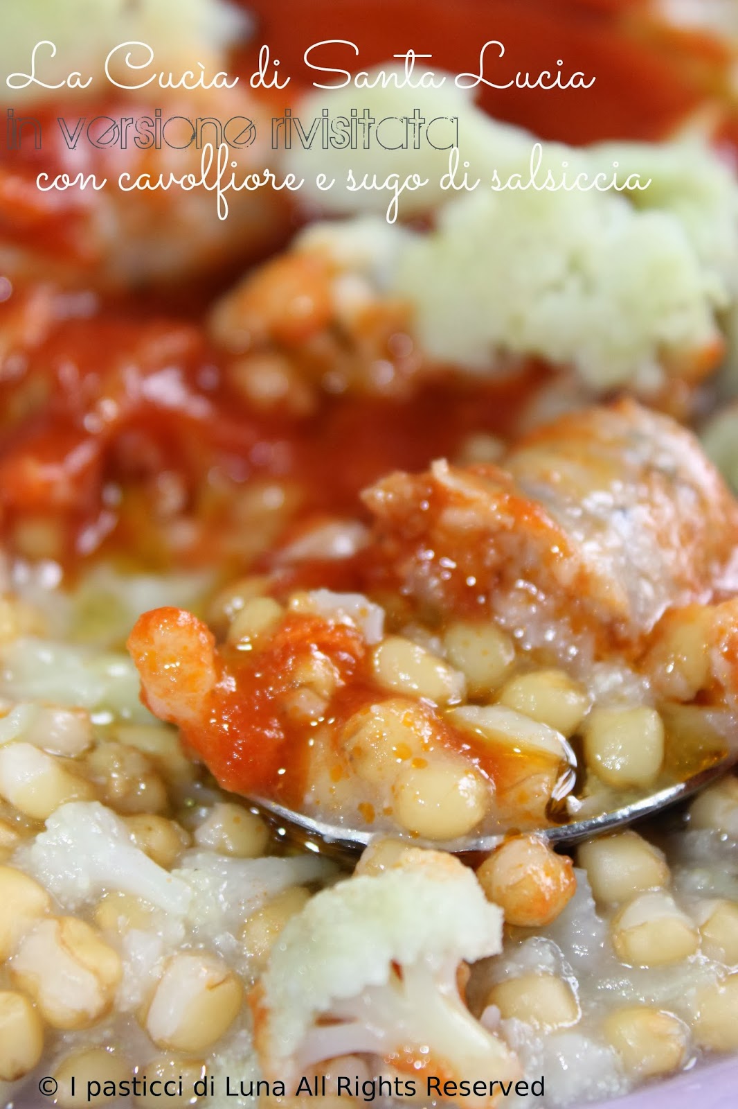 I Pasticci di Luna: Ricetta della cucìa di Santa Lucia con cavolfiore e ...