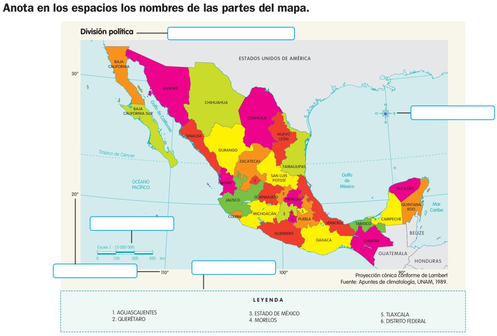 Mapa Con Sus Elementos