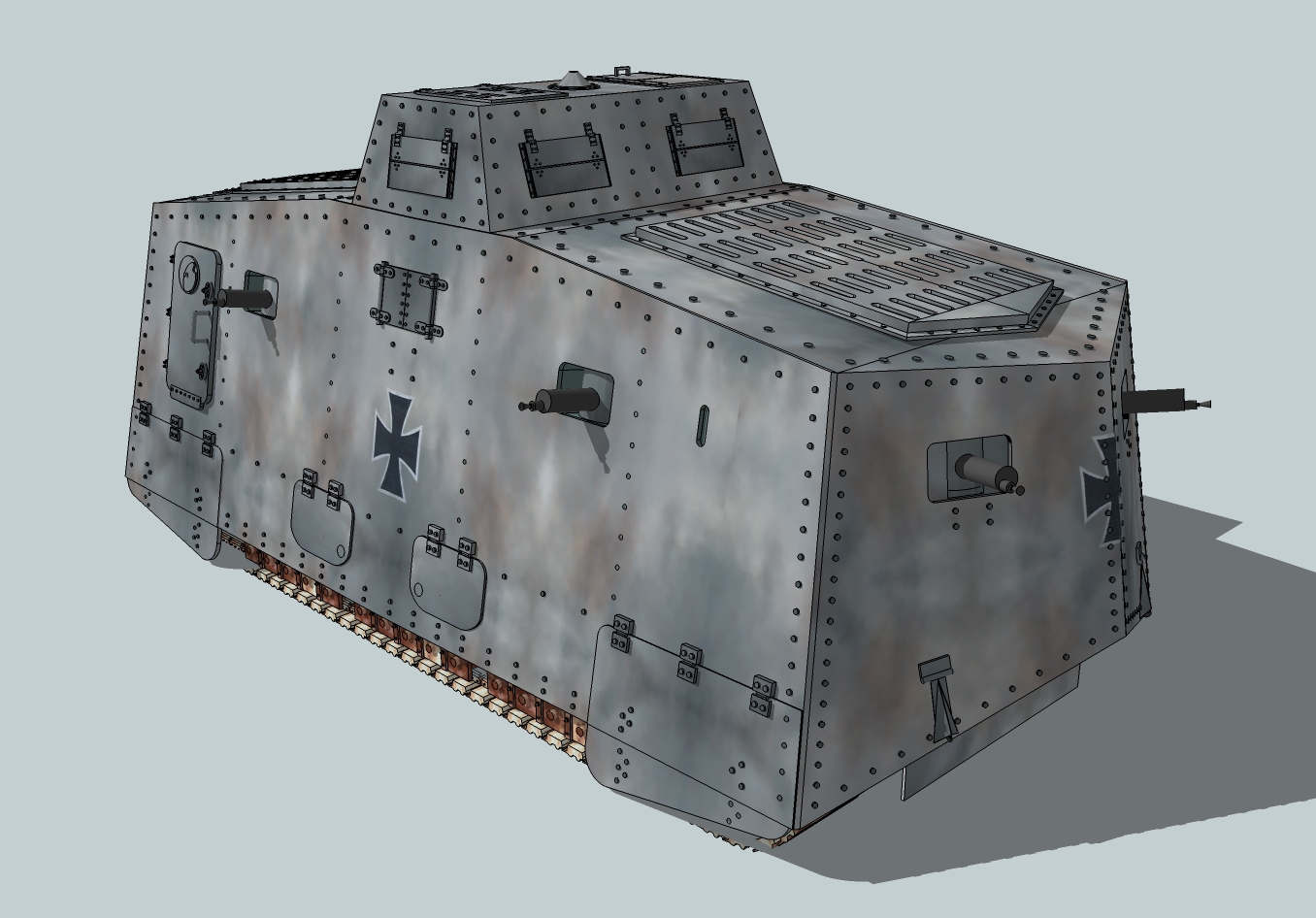 SketchUP Power 草圖力量: AV7 Tank （AV7 坦克）