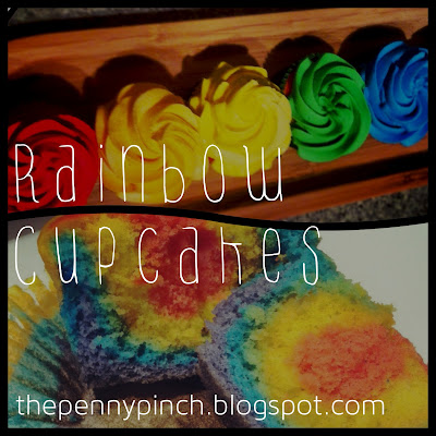 The Penny Pinch: DIY Rainbow Cupcakes