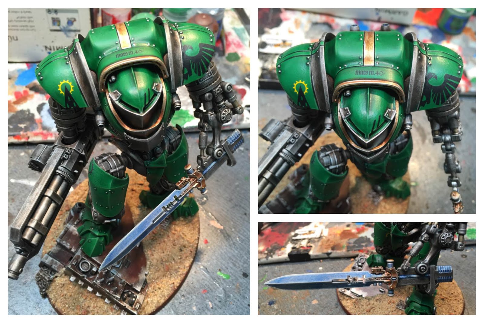 Tiny Metal Men: Finished - Gawain, The Green Knight (AKA Green Man)