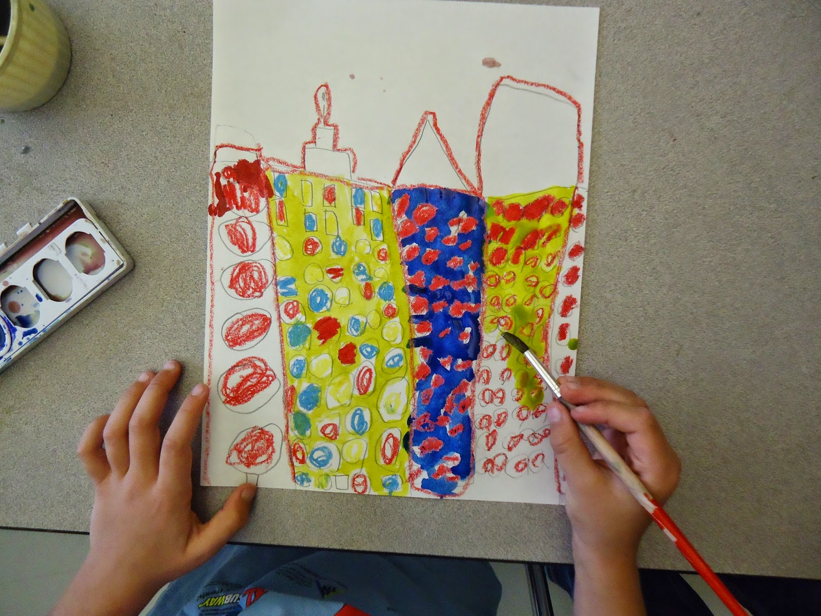 Mini Matisse: Secondary Colored Monsters in a Primary Colored City