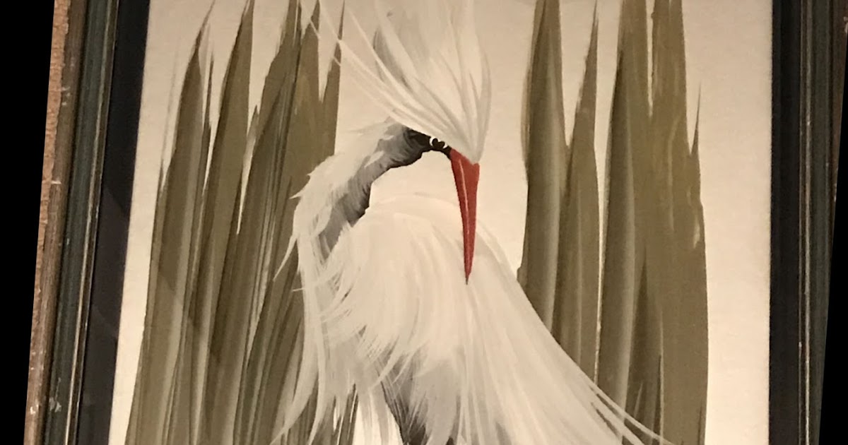 Paintings by M Devoe: SINGLE EGRET PAINTING by M. Devoe