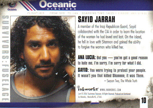 My Journey Through The LOST Encyclopedia: Sayid Jarrah