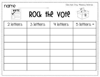 Classroom Freebies Too: Election Day Making Words Game