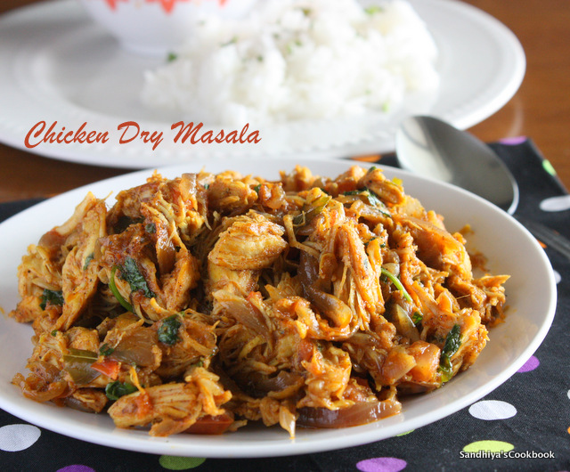 Sandhiya's Cookbook: Pichu Potta Chicken Curry | Dry Chicken Masala ...