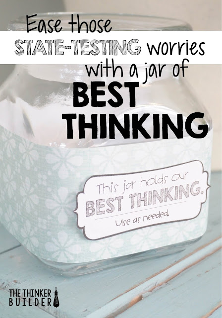 Our Jar of "Best Thinking": A Fun Idea for State-Testing Time