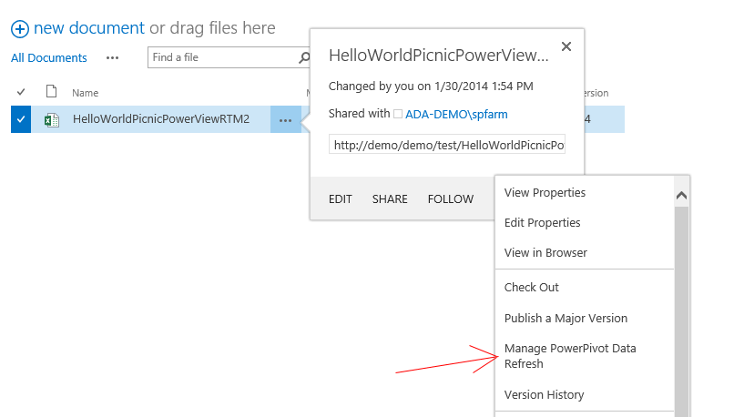 schoennie: #PowerPivot refresh schedule disappears after creating new ...