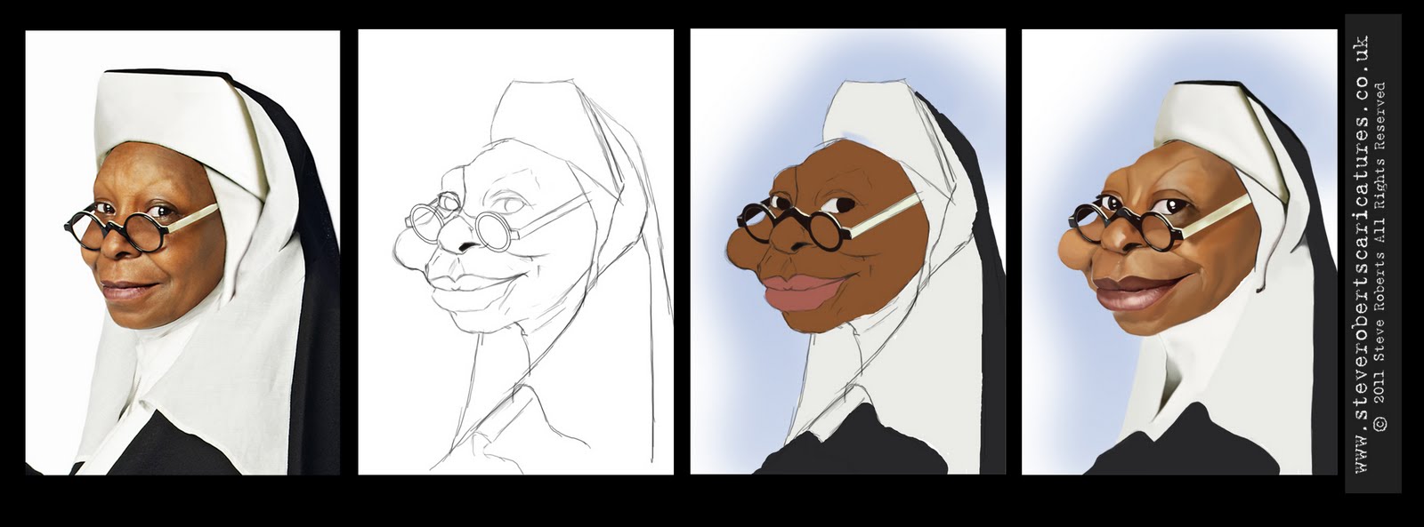Steve Roberts' Caricatures.: Whoopi Goldberg Caricature