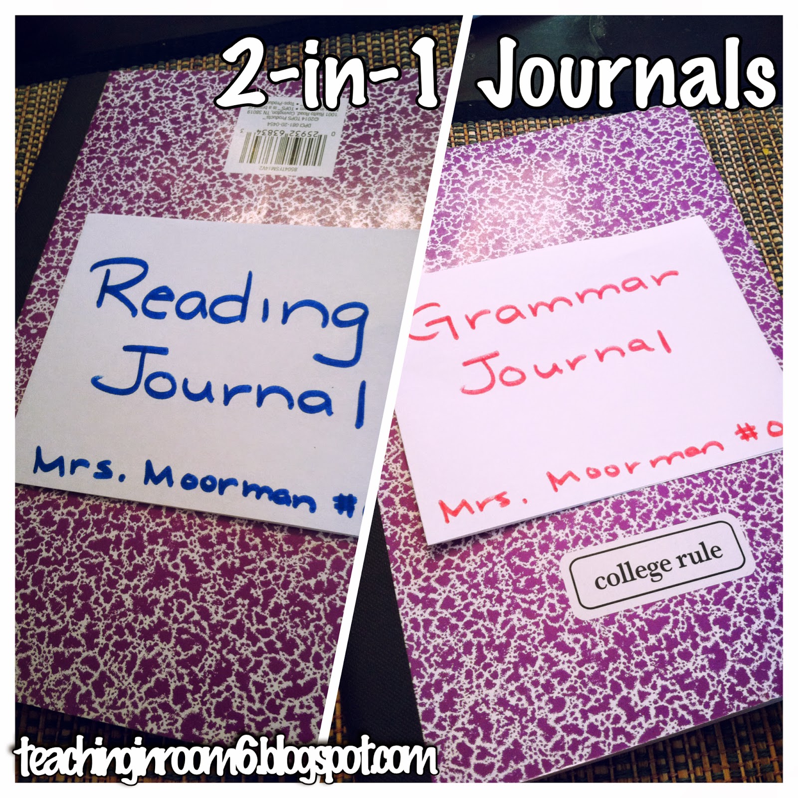 Bright Idea: 2-in-1 Journals | Teaching in Room 6