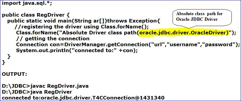 Ways to register a JDBC Driver | Java Tutorial