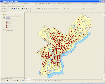 Katherine's Map Catalogs : Range graded proportional circle map