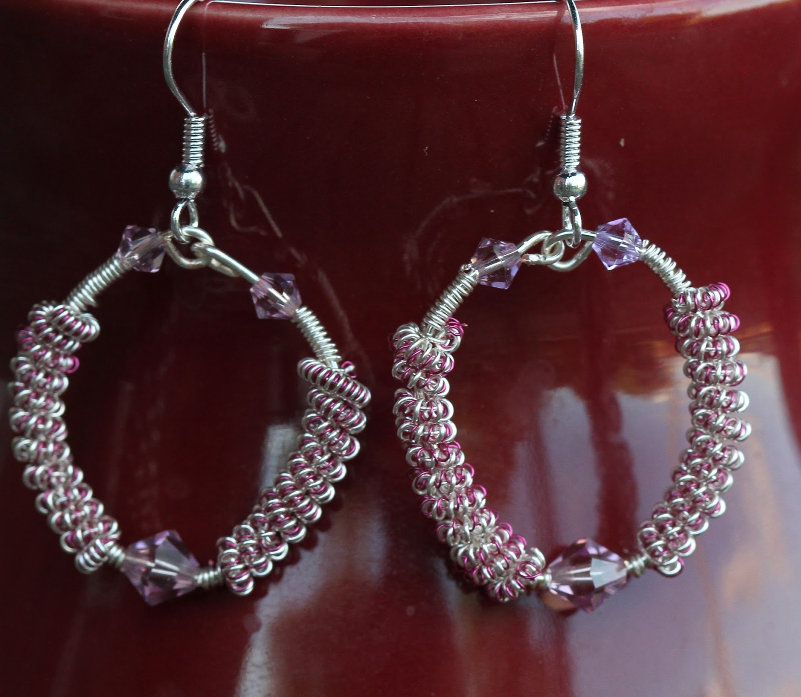 Angela Smith Jewellery: coiled wire loop earrings - part 2