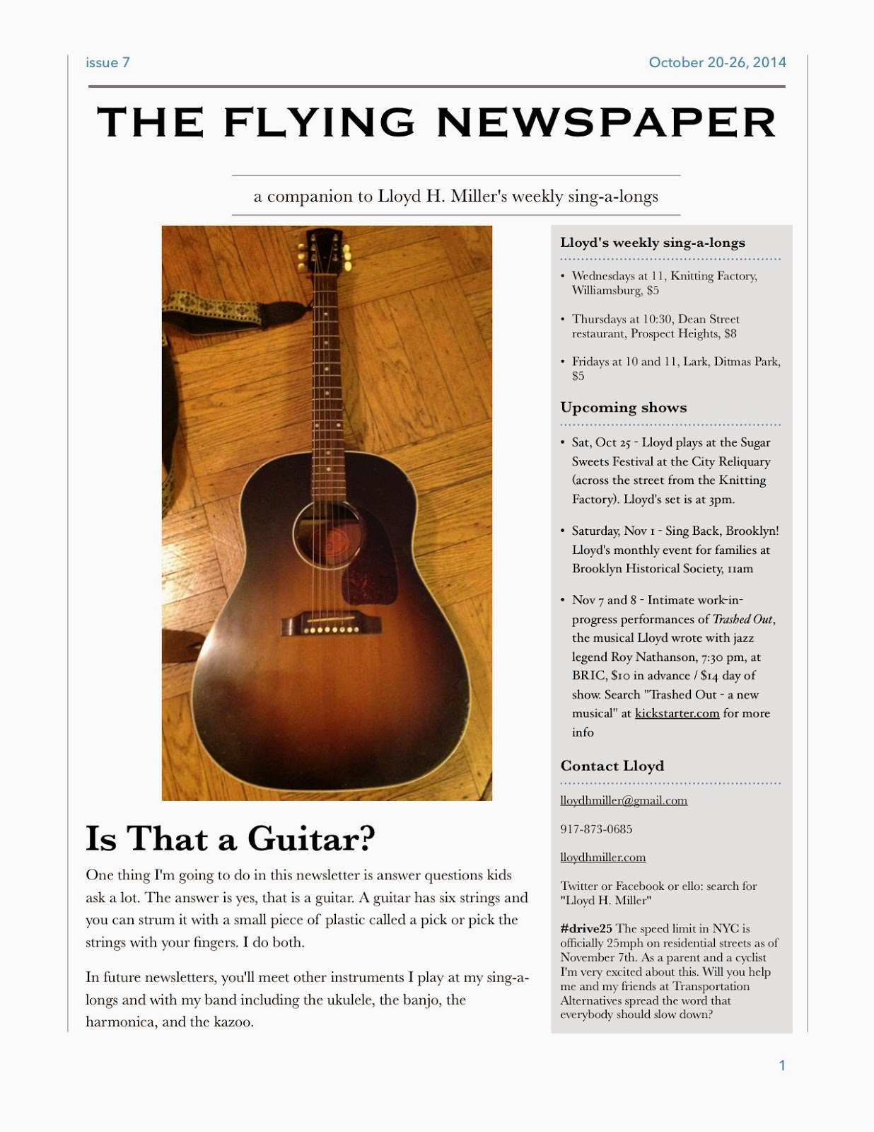 Lloyd H. Miller: The Blog: This week's Flying Newspaper answers a ...