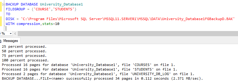 SQL SERVER DATABASE BACKUPS(FULL,LOG,DIFFERENTIAL,FILE AND FILEGROUP) - SQL Server