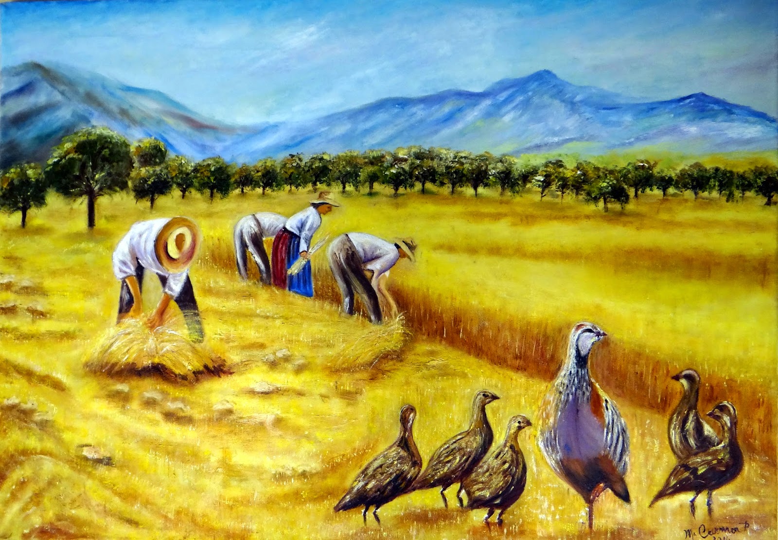 ASOCIACIÓN DE PINTURA JUAN GÁLVEZ: SEGADORES. Mª CARMEN.