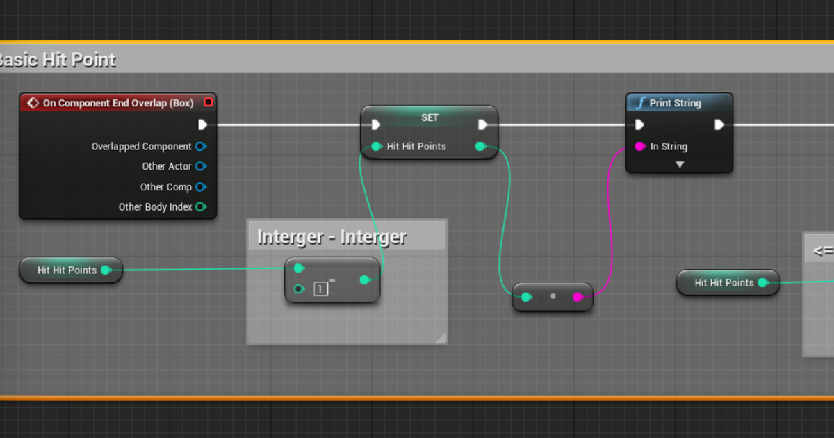 Basic Hit Points || Blueprints