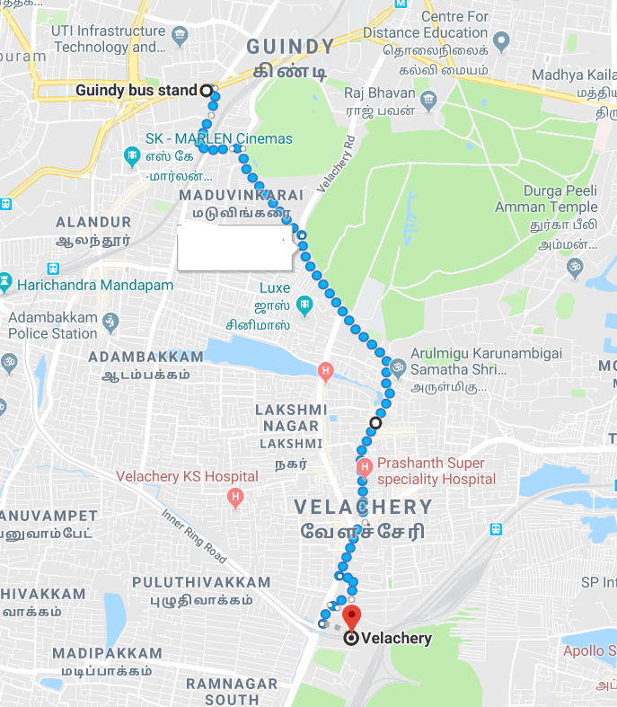 Share Auto Routes – Chennai - Guindy Bus Stand to Velachery MRTS ...