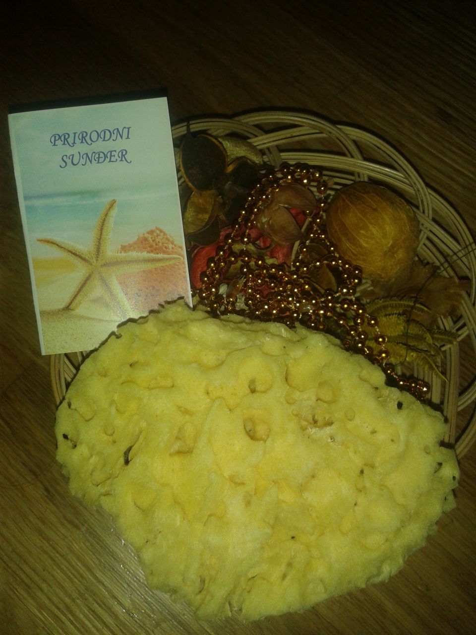 Sreća je zdravlje: Prirodni morski sunđer za kupanje Honeycomb