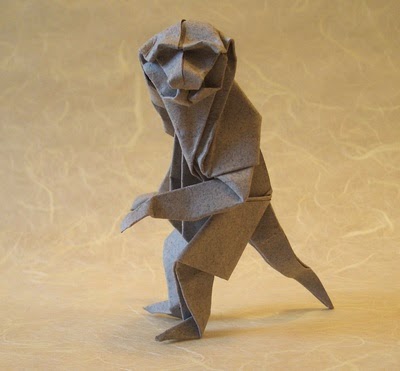 origami monkey ~ origami instructions art and craft ideas