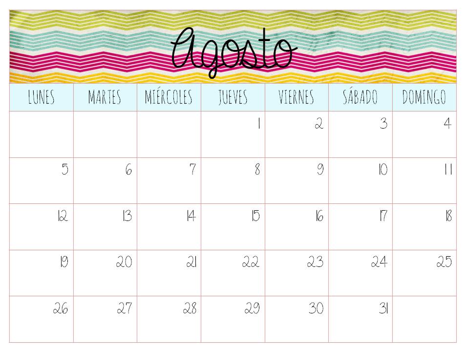 Como un Ocho tumbado: Calendarios y semanarios I. Agosto.
