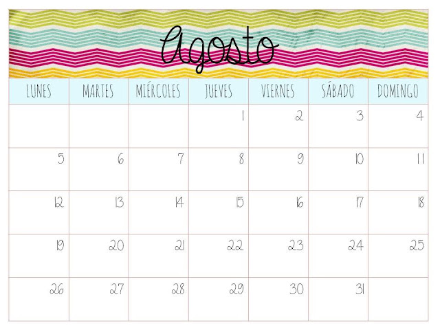 Como un Ocho tumbado: Calendarios y semanarios I. Agosto.