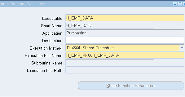 Plsql Stored Procedure Registration In Oracle Apps Askhareesh Blog