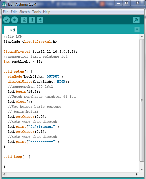 FajriRahani: Pemrograman LCD Pada Arduino