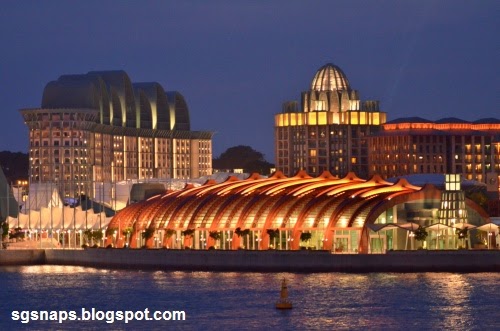 Singapore Snapshots: Resorts World Sentosa, Night View from the Sea