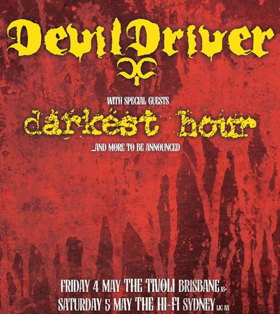 DEVILDRIVER Australia Tour - May 2012 - Tickets Selling Fast | Metal ...