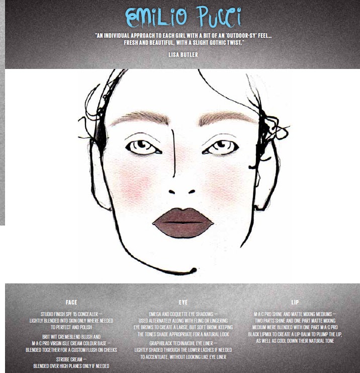 MAC Milan Fashion Week Face Charts for February 25th: Marras, Pucci ...