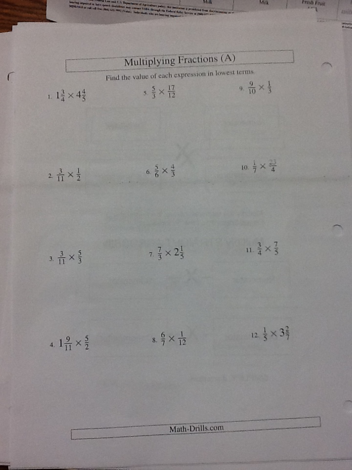 Mrs. White's 6th Grade Math Blog: MULTIPLY FRACTIONS
