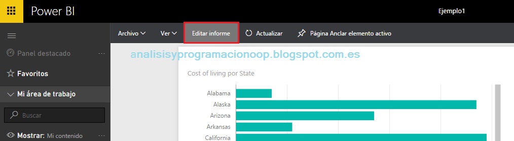 Análisis y Programación: Construyendo informes con Power BI