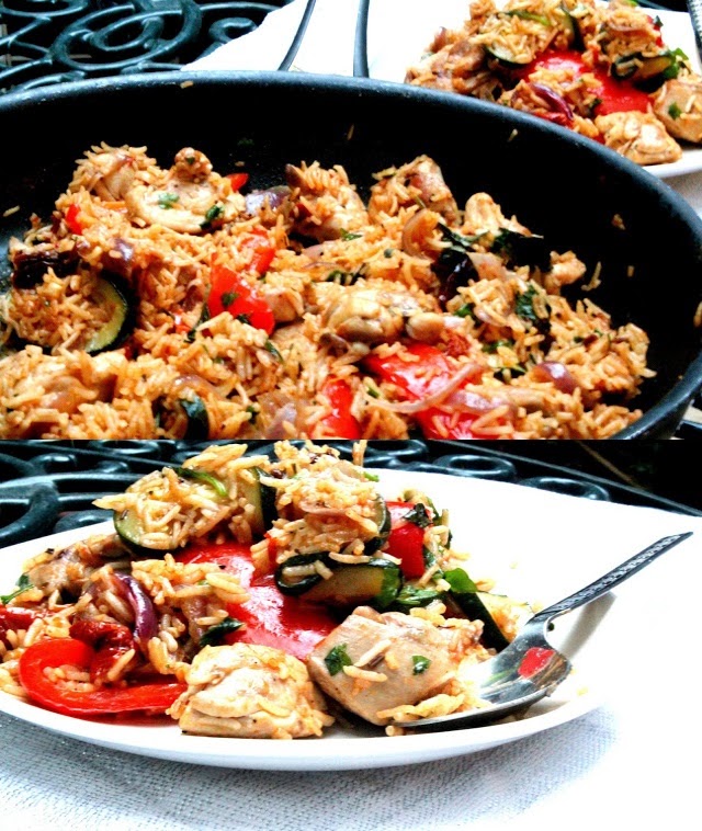 Aromatic Mediterranean Chicken And Courgette Rice With Parsley and ...