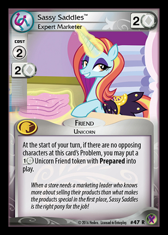 MLP Sassy Saddles, Expert Marketer CCG Cards | MLP Merch
