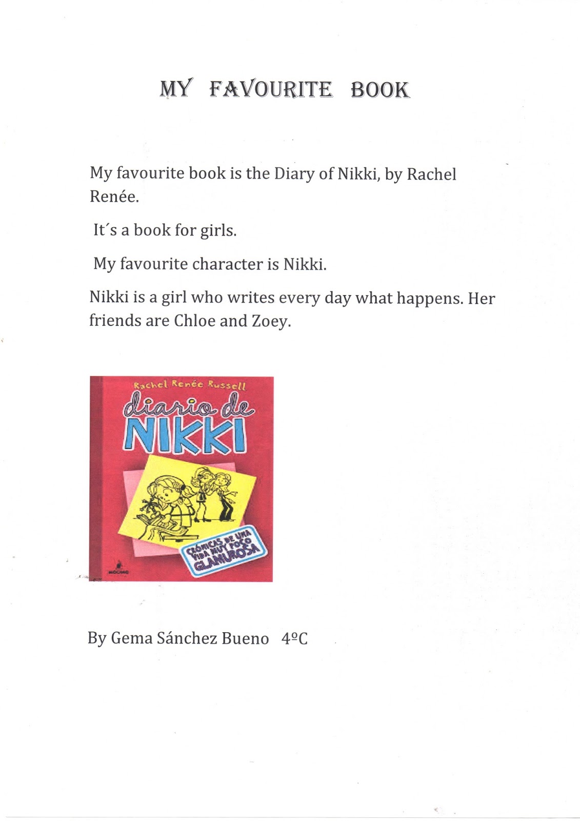 THE ENGLISH CLASS BLOG.: MY FAVOURITE BOOK