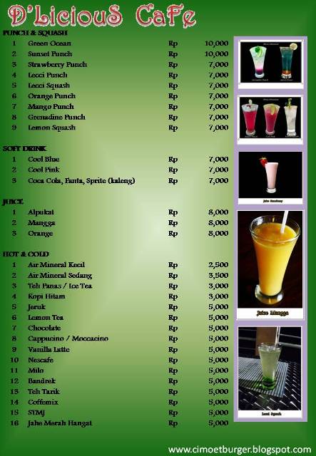 d'licious kafe: Daftar Menu Baru per tanggal 13 July 2011